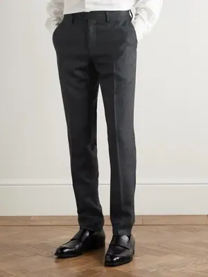 LARDINI Striped Virgin Wool Suit