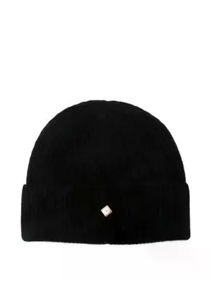 Casablanca Ribbed Logo Beanie - Black