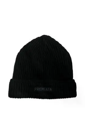 Premiata Ribbed-knit Beanie - Black