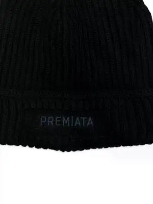 Premiata Ribbed-knit Beanie - Black