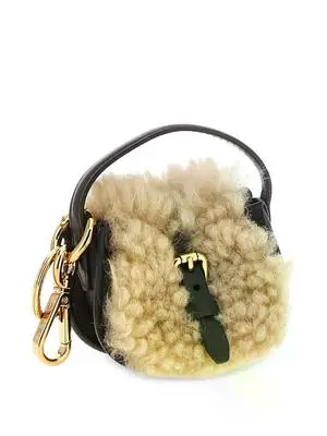 Etro Leather Bag Charm - Brown