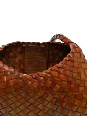 Dragon Diffusion Rosanna Woven-leather Shoulder Bag - Brown