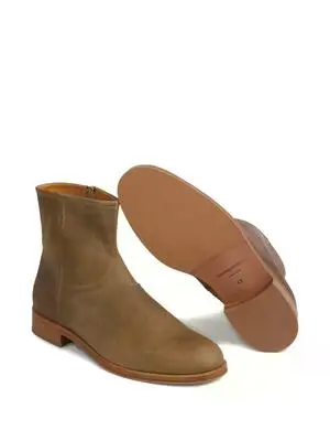 COMMON PROJECTS Waxed Suede Side-zip Boots - Brown