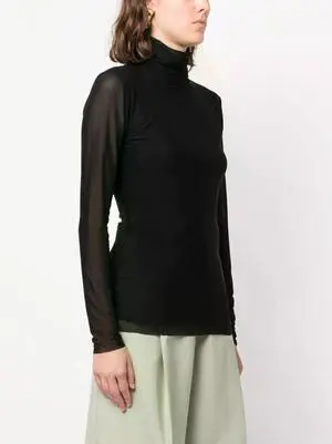 GANNI Roll-neck Long-sleeve Top