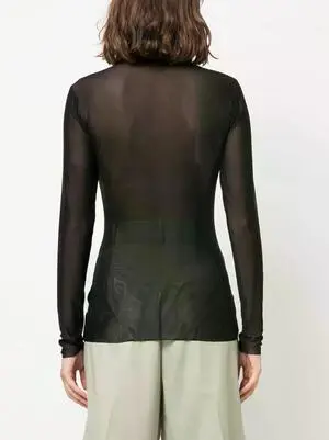 GANNI Roll-neck Long-sleeve Top