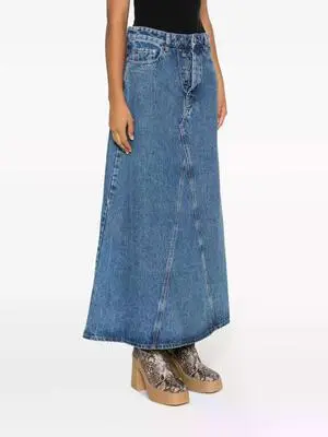 GANNI High-waisted Denim Maxi Skirt