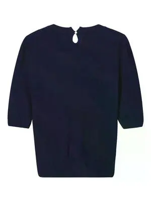 SHUSHU/TONG Logo-print Top With Puff Sleeves