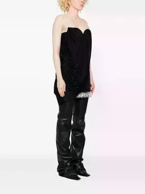 Giuseppe Di Morabito Draped Strapless Top - Black