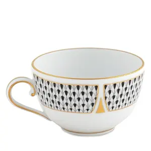 HEREND Porcelain Tea Cup - Black