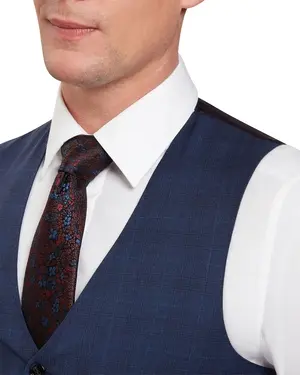 Ted Baker London Troy Check Wool Modern Fit Suit Vest