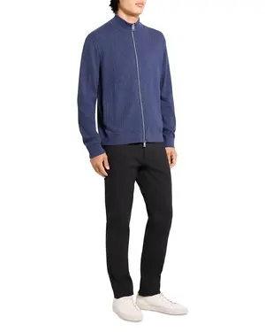 Theory Walton Textured Sweater Jacket - Light Baltic Melange