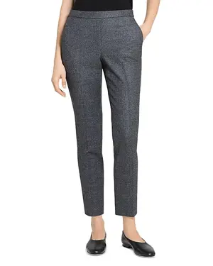 Theory Treeca Pull-on Marle Wool Pants