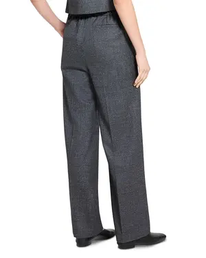 Theory Wool Wide-leg Pull-on Pants