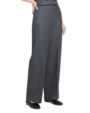 Theory Wool Wide-leg Pull-on Pants