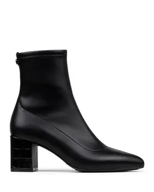 DONALD PLINER Tomos Leather Mid Heel Booties