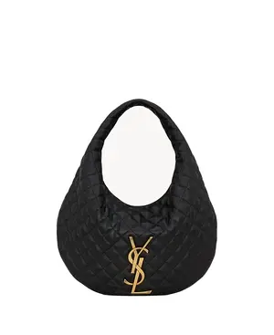 Saint Laurent Icare Hobo In Quilted Nappa - Black