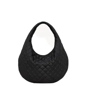 Saint Laurent Icare Hobo In Quilted Nappa - Black