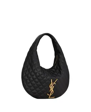 Saint Laurent Icare Hobo In Quilted Nappa - Black
