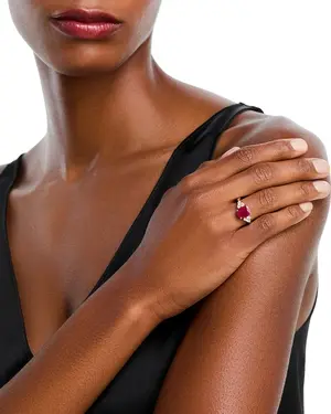 Bloomingdale'S Ruby & Diamond Oval Ring