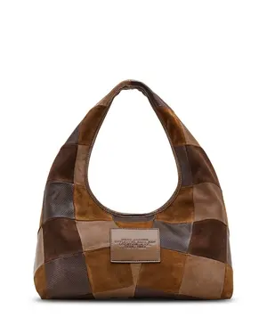 Marc Jacobs The Suede Patchwork Sack Bag - Brown Multi