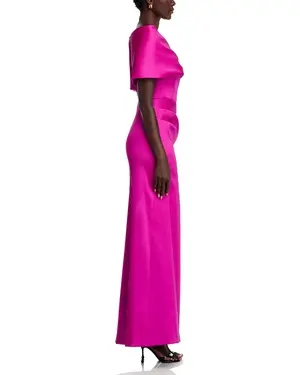 Rickie Freeman For Teri Jon Mikado Asymmetric Gown