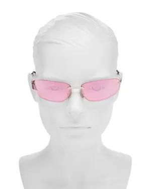 Miu Miu Rimless Oval Sunglasses, 69mm