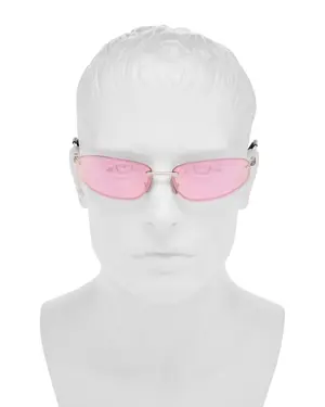 Miu Miu Rimless Oval Sunglasses, 69mm