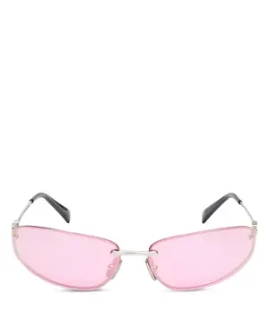 Miu Miu Rimless Oval Sunglasses, 69mm