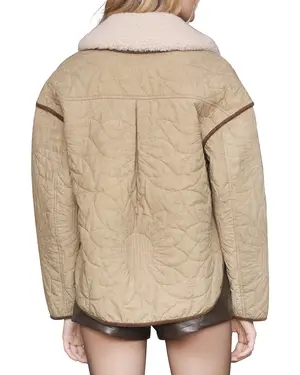 Avec Les Filles Contrast Trim Quilted Jacket