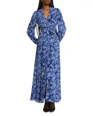 HOBBS LONDON Printed Maxi Dress - Blue Multi