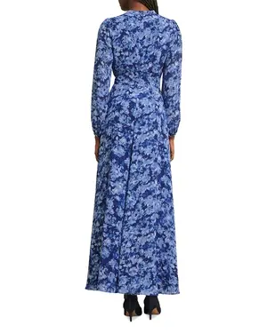 HOBBS LONDON Printed Maxi Dress - Blue Multi