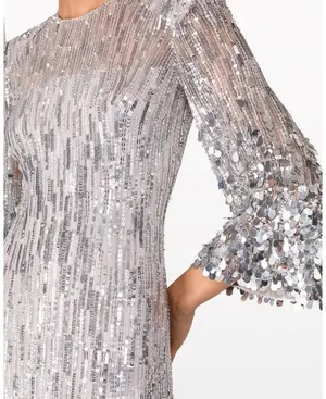 Jenny Packham Nymph Sequin Gown - Ammonite