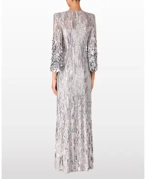Jenny Packham Nymph Sequin Gown - Ammonite