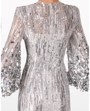 Jenny Packham Nymph Sequin Gown - Ammonite