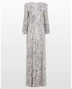 Jenny Packham Nymph Sequin Gown - Ammonite