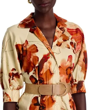 Donna Karan New York Floral Print Shirtdress
