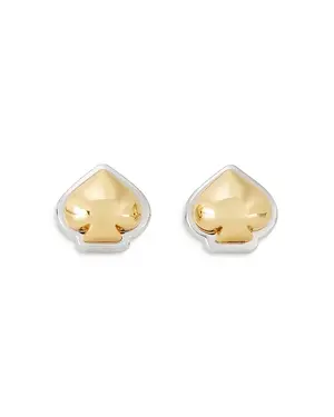 Kate Spade New York Sculpted Spade Mini Stud Earrings - Gold/silver
