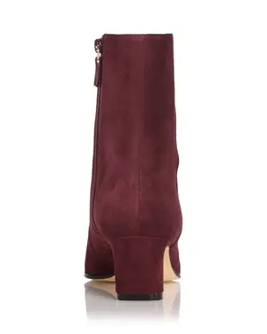 STUART WEITZMAN Stassi Zip Booties - Boysenberry