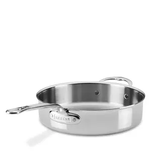HESTAN Probond Luxe 3.5 Quart Professional Clad Stainless Steel Saute Pan With Lid