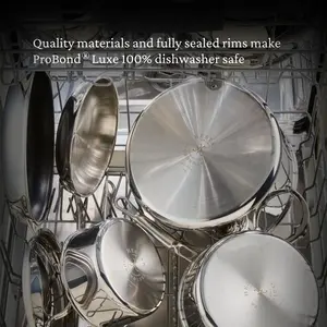 HESTAN Probond Luxe 14 Professional Clad Stainless Steel Wok With Dome Lid