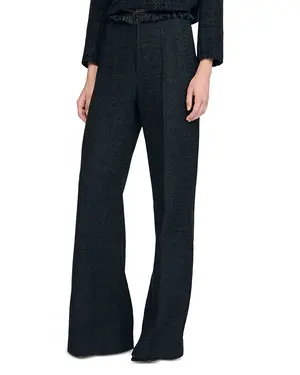 Sandro Ruffle Pants For Women