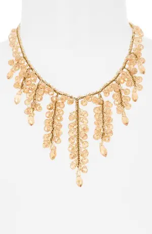 Deepa Gurnani Felice Beaded Necklace - Gold