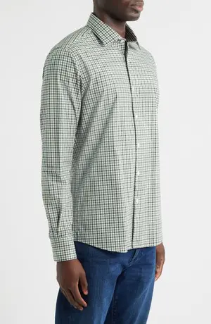 Scott Barber Regular Fit Gingham Cotton Button-up Shirt