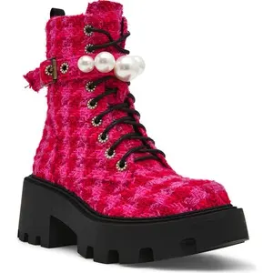 Betsey Johnson Jonnie Lug Sole Boot - Fuchsia Multi