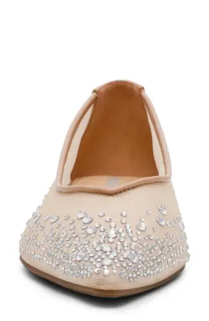 Anne Klein Carlisle Pointed Toe Pump - Beige Crystal