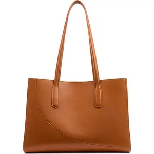 LK BENNETT Leather Tote With Interior Compartments - Tan