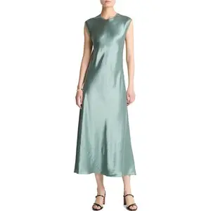 Vince Cap Sleeve Satin Maxi Dress - Deep Patina