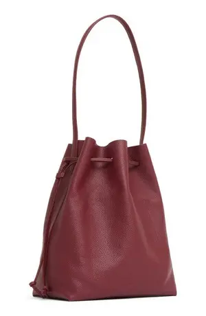 MANSUR GAVRIEL Everyday Cabas Leather Bucket Bag - Oxblood