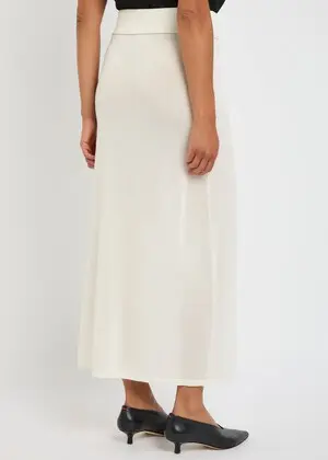 TOTEME Fine-knit Maxi Skirt - White