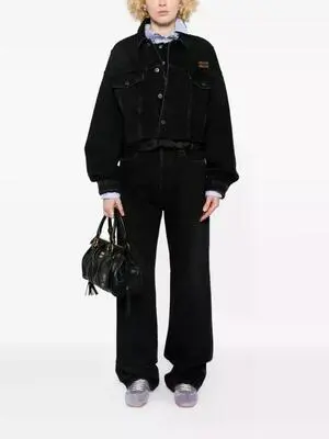 Miu Miu Logo-motif Straight-leg Jeans